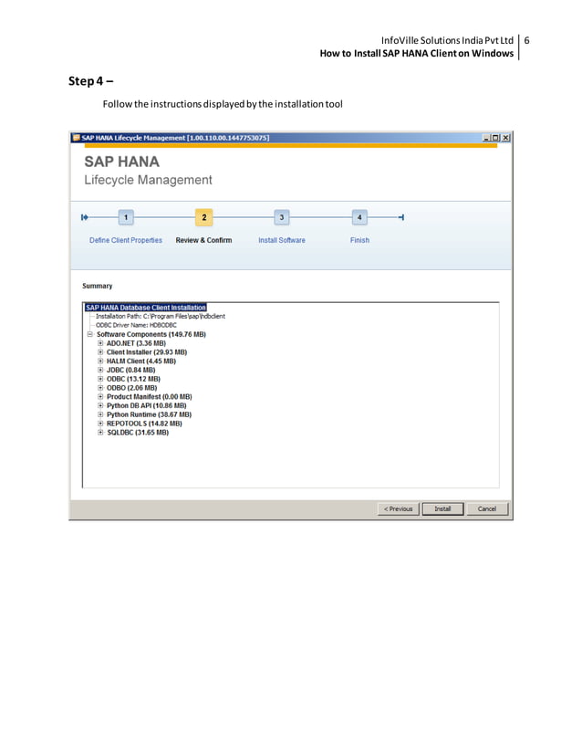 How to Install SAP HANA Client on Windows | DOCX | Computer Software and Applications | Computing