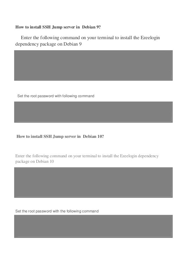 How to install Setup & Configure SSH Jump Server on a Linux box | PDF
