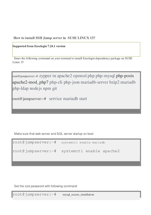 How to install Setup & Configure SSH Jump Server on a Linux box | PDF