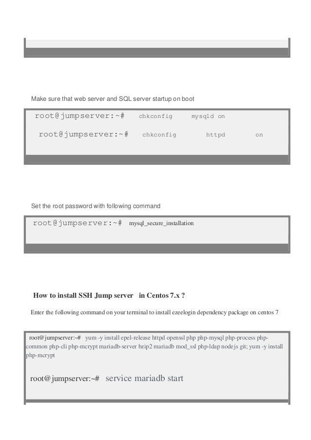 How to install Setup & Configure SSH Jump Server on a Linux box | PDF