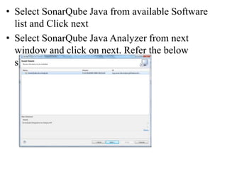 Install sonarqube plugin in anypoint studio | PPTX