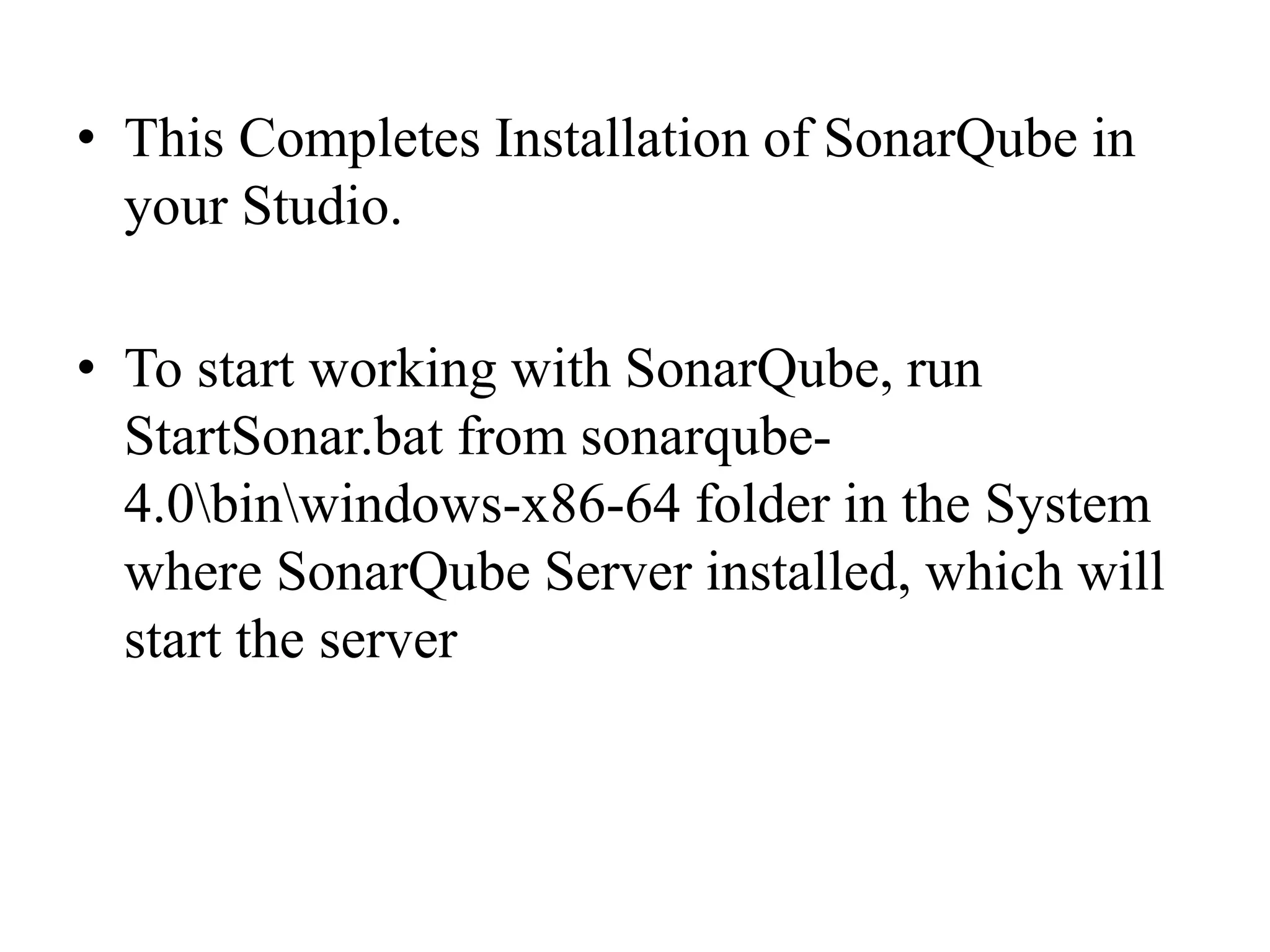 Install sonarqube plugin | PPT