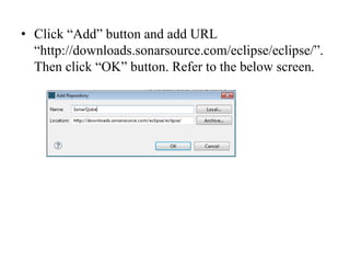 Install sonarqube plugin | PPT