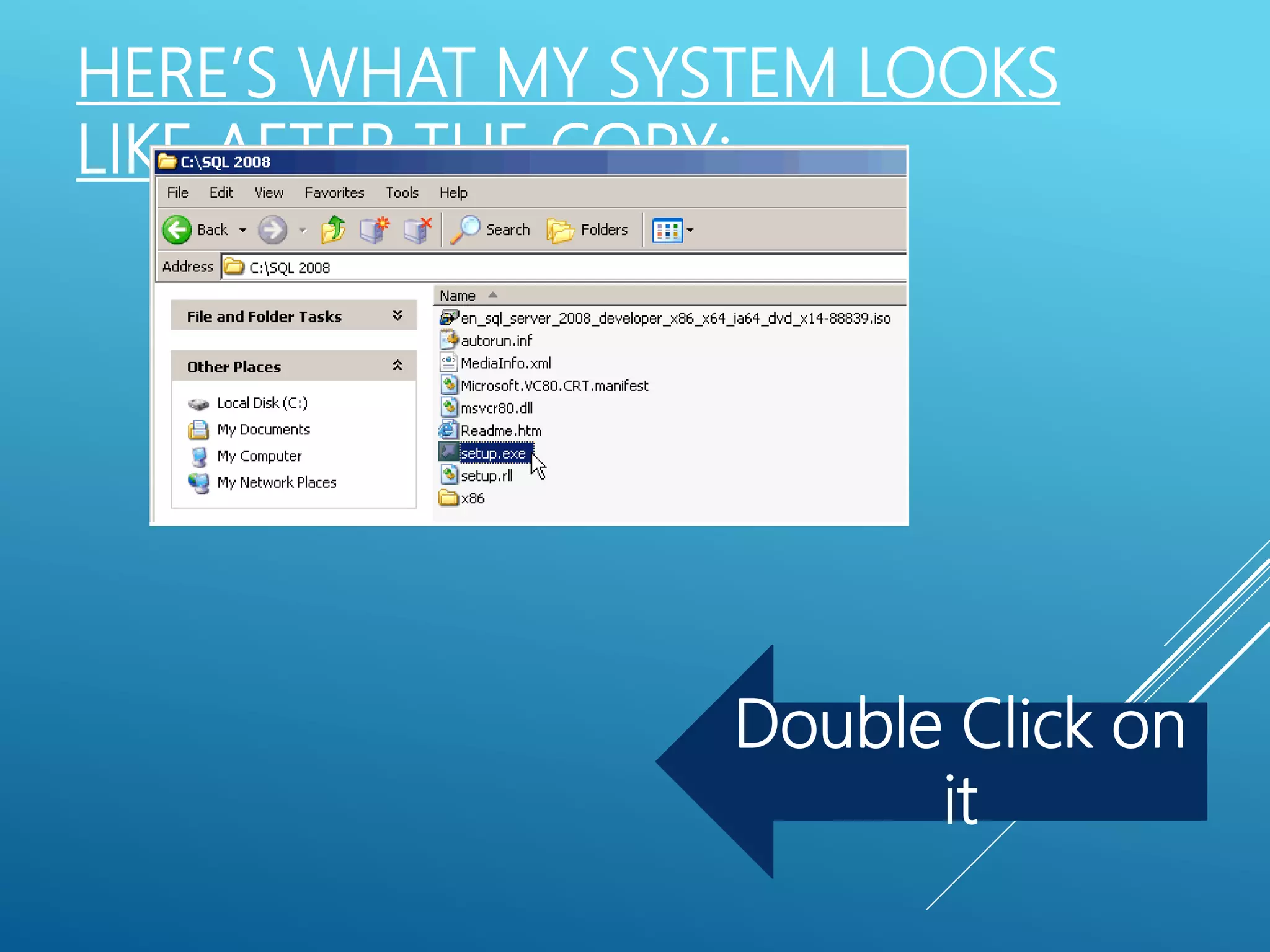 How to install sql server 2008 step by step on windows 7 (32 64 bit) | PPT