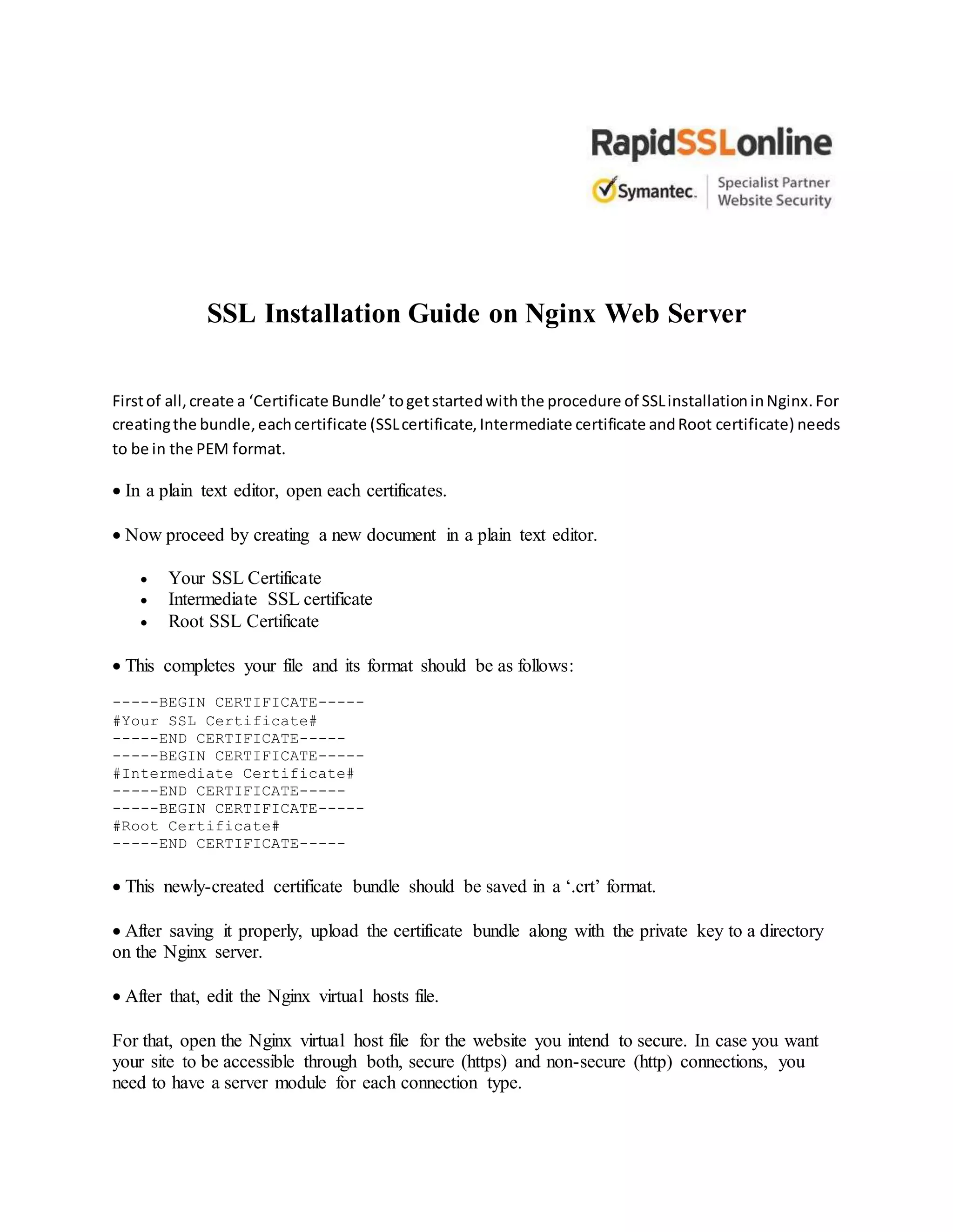 How To Install Ssl Certificate In Nginx Guide Pdf