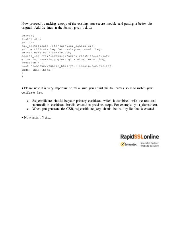 How To Install Ssl Certificate In Nginx Guide 