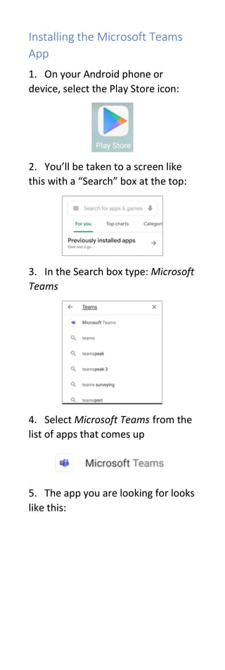 How to install Microsoft Teams Android app | PDF