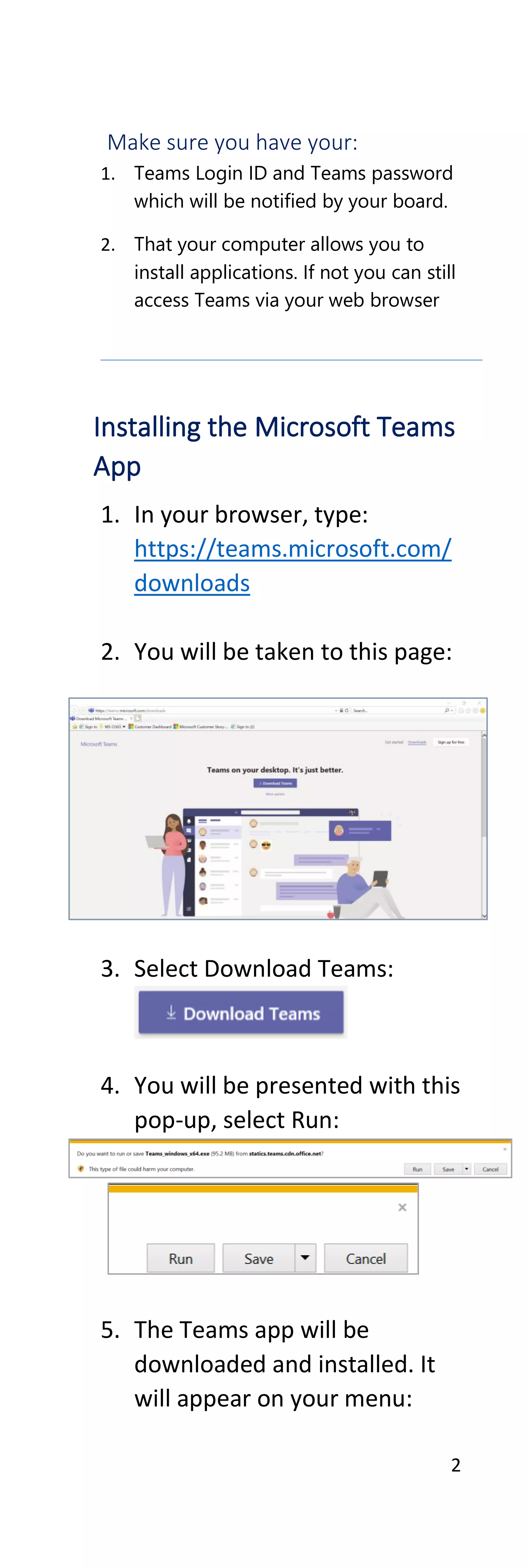 How to install Microsoft Teams Windows app | PDF