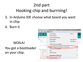 How to install the bootloader onto an arduino | PPT