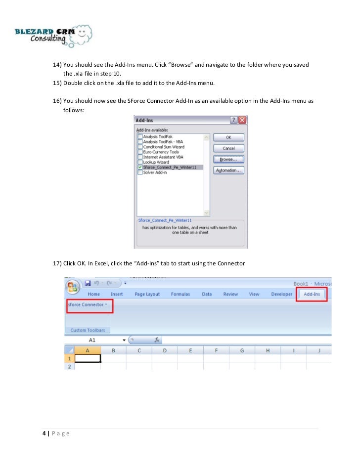 How To Install The Salesforce Excel Connector For Professional Ente…