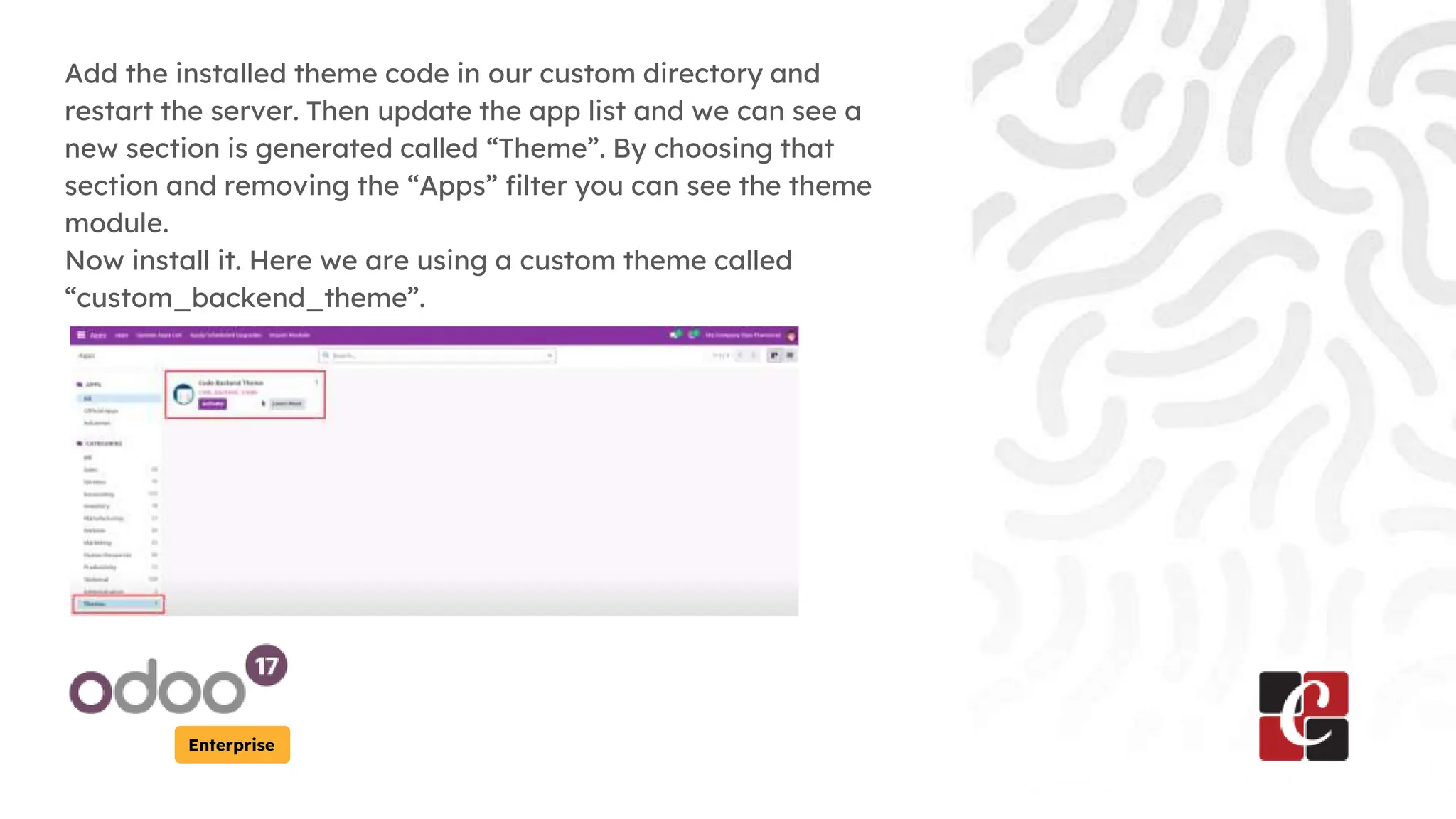 How to Install Theme in the Odoo 17 ERP | PPT