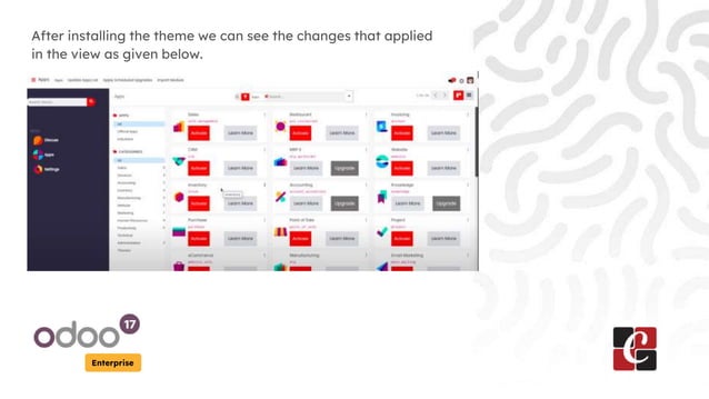 How to Install Theme in the Odoo 17 ERP | PPTX
