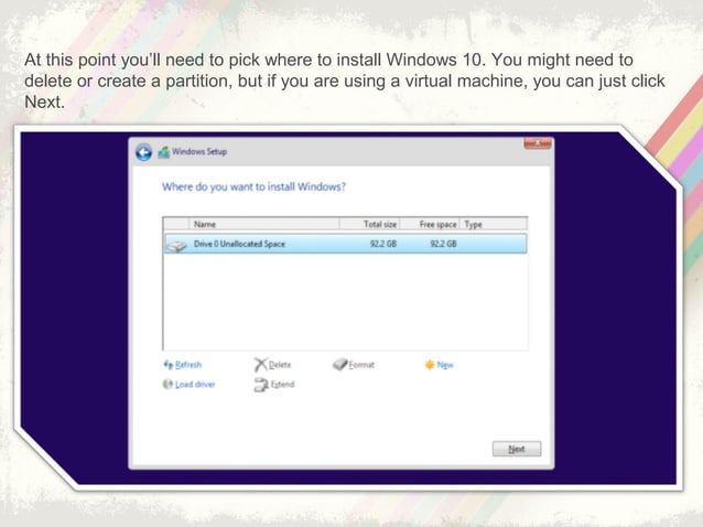How to install windows 10 | PPT
