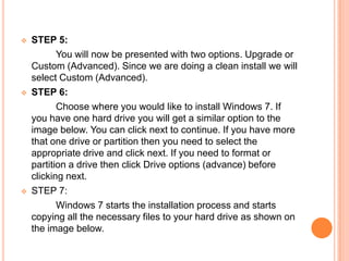 How to install windows 7 | PPTX
