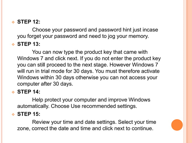 How to install windows 7 | PPTX