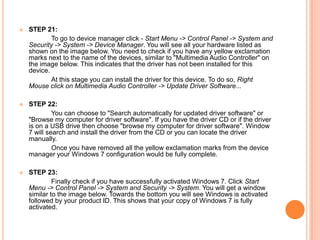 How to install windows 7 | PPTX