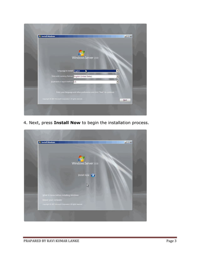 How to install windows server 2008 | PDF | Operating Systems | Computer ...