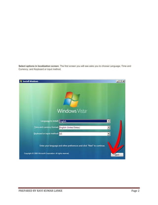 How to install windows vista | PDF