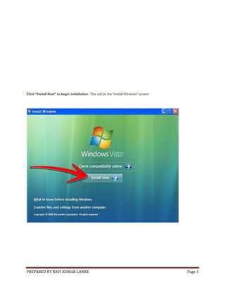 How to install windows vista | PDF
