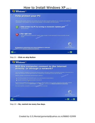 How to install windows xp | PDF