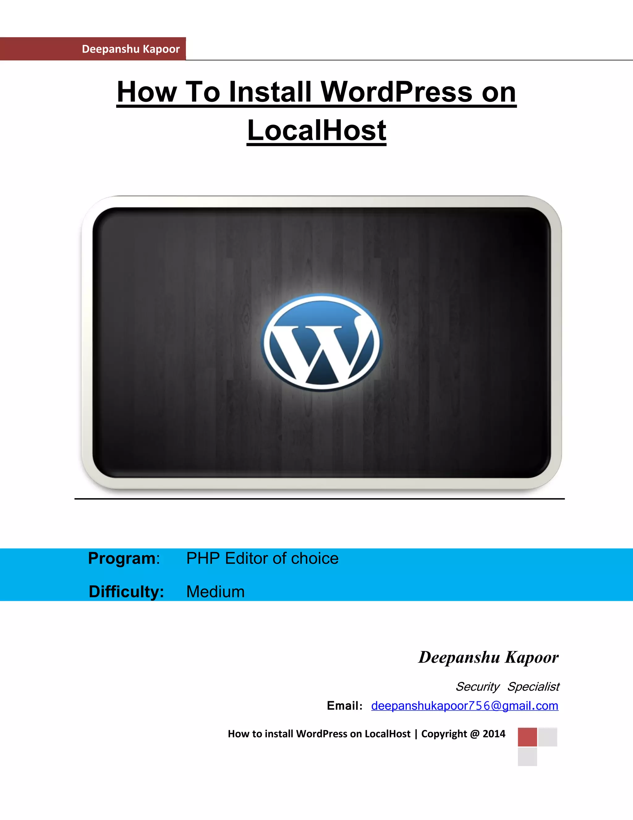 How to install wordpress | PDF