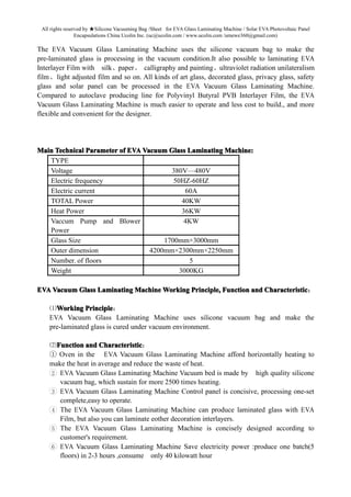 Howto intall and operate eva vacuum glass laminating machinery and make ...