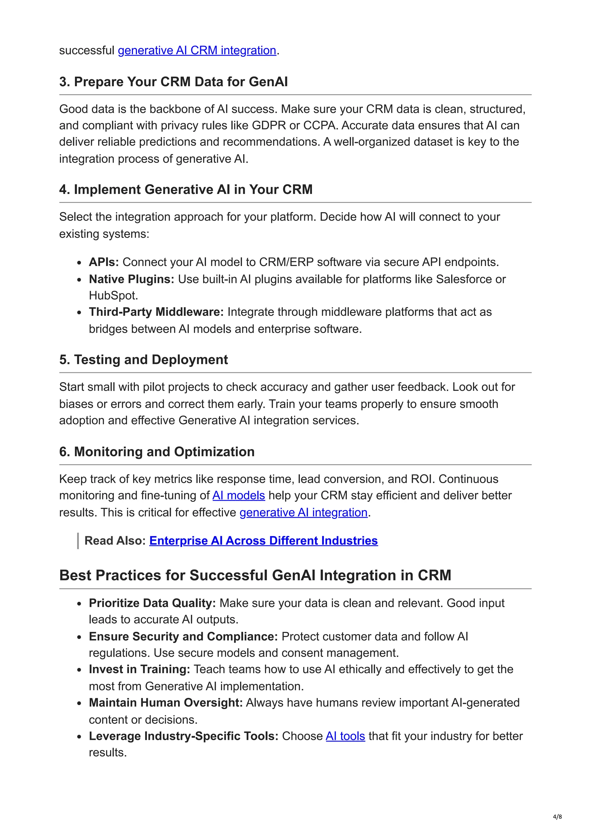How to Integrate Generative AI With Your CRM ERP.pdf