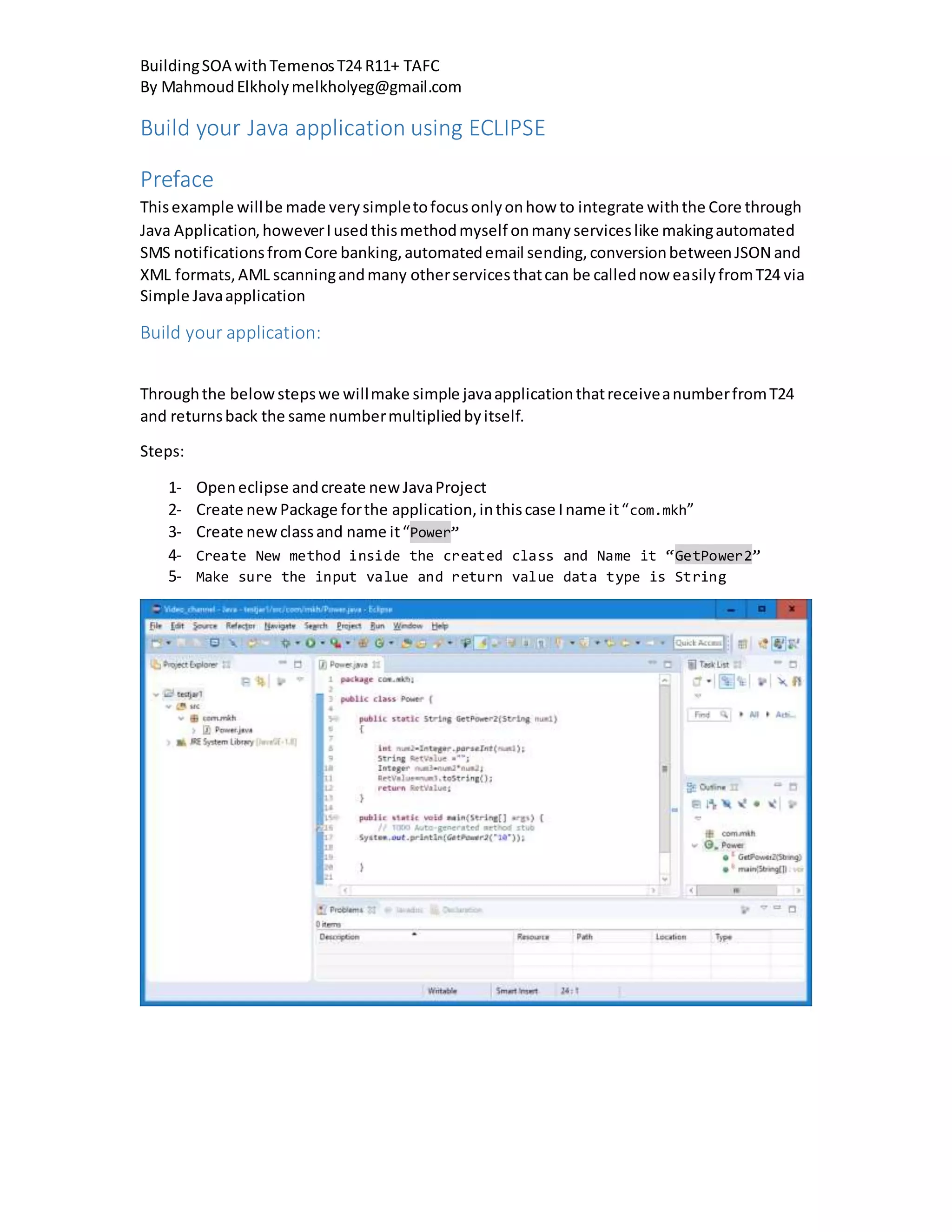 How to integrate java application with temenos t24 | DOCX