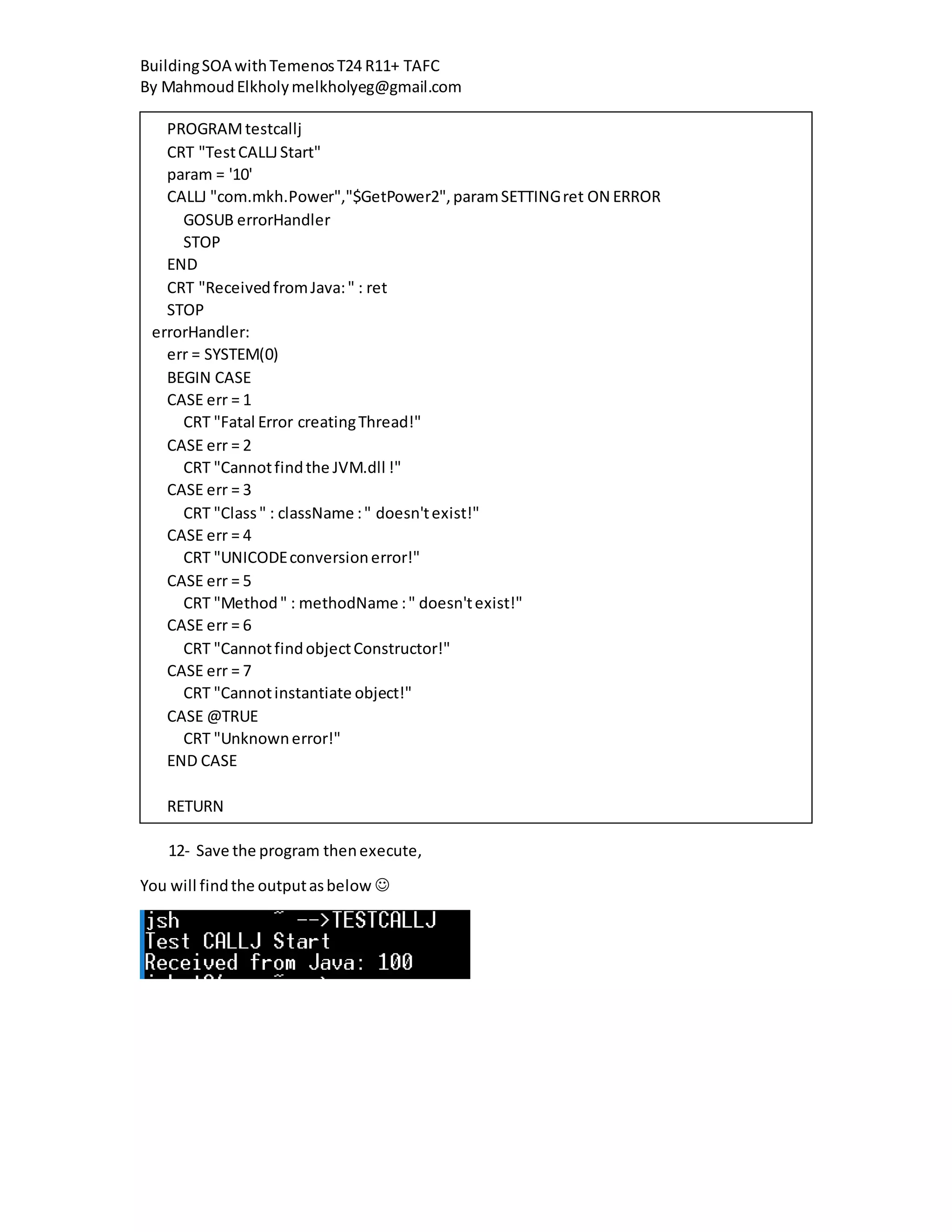 How to integrate java application with temenos t24 | DOCX