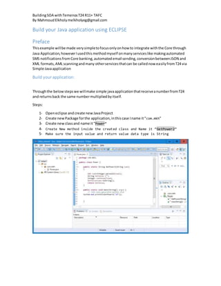 How to integrate java application with temenos t24 | DOCX