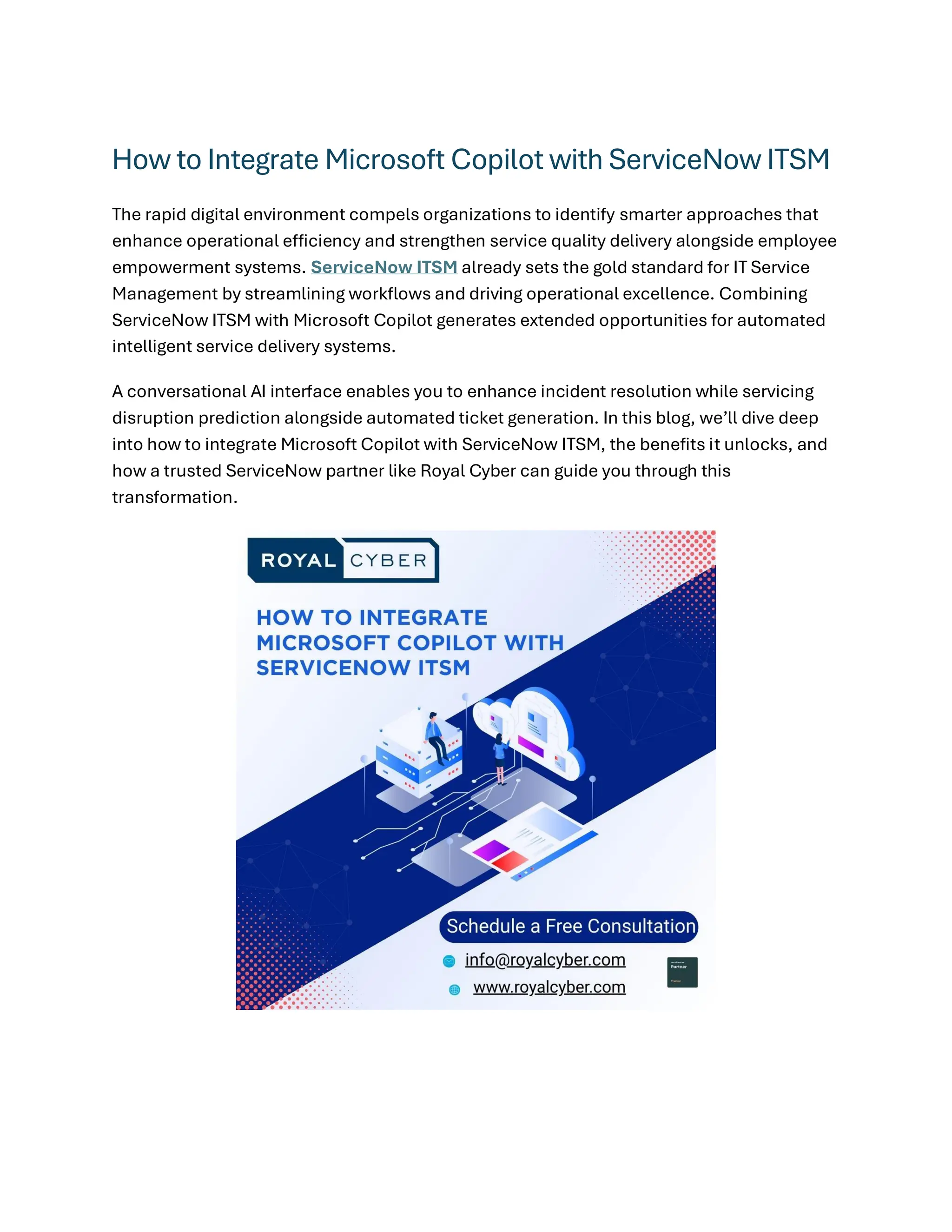 How to Integrate Microsoft Copilot with ServiceNow ITSM.pdf