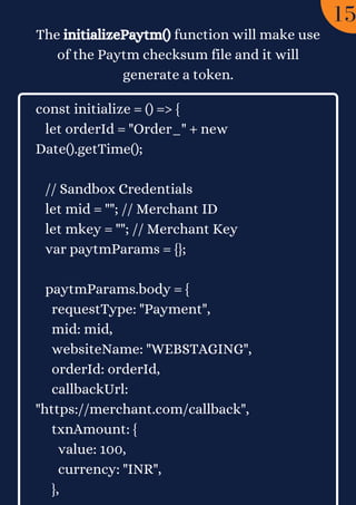 How to integrate paytm payment gateway using react js in seven easy ...
