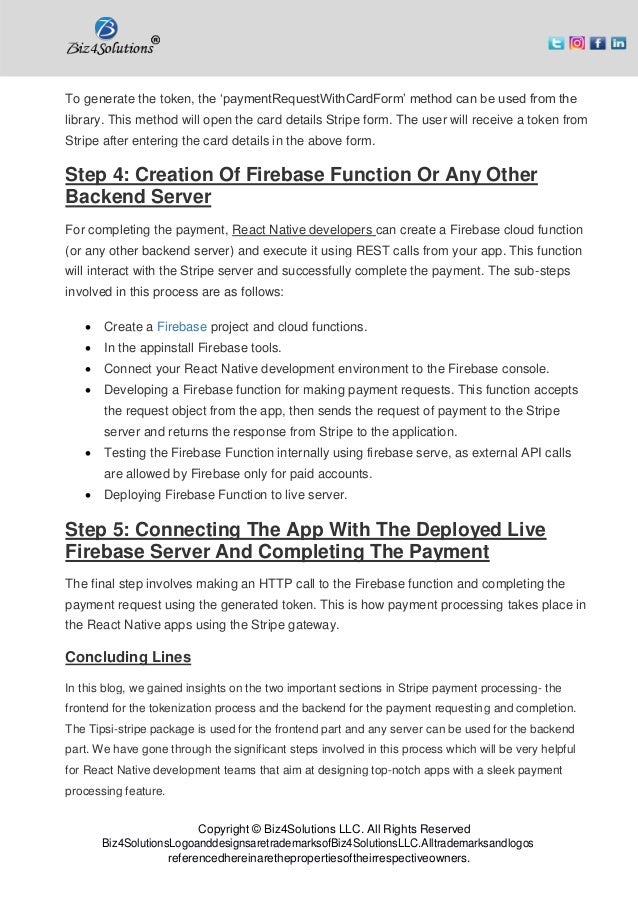 How To Integrate Stripe Payment Into A React Native Applicationpdf 4228