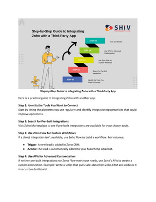 Step-by-Step Guide to Zoho App Integrations | PDF