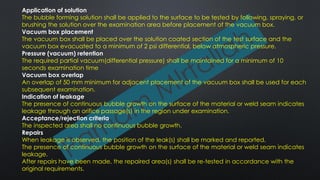 How to interpretant leak testing specification | PDF
