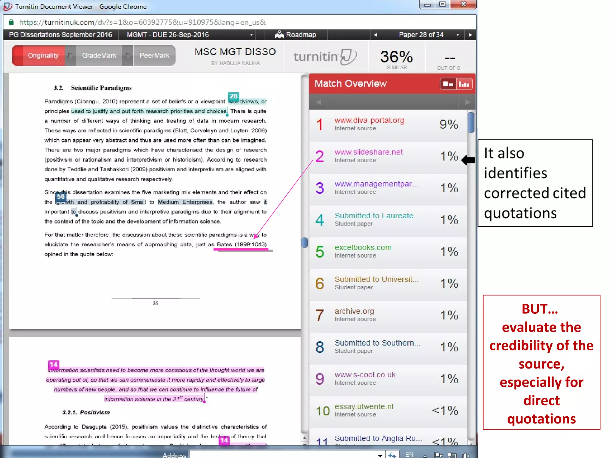 How to interpret turnitin reports | PPT