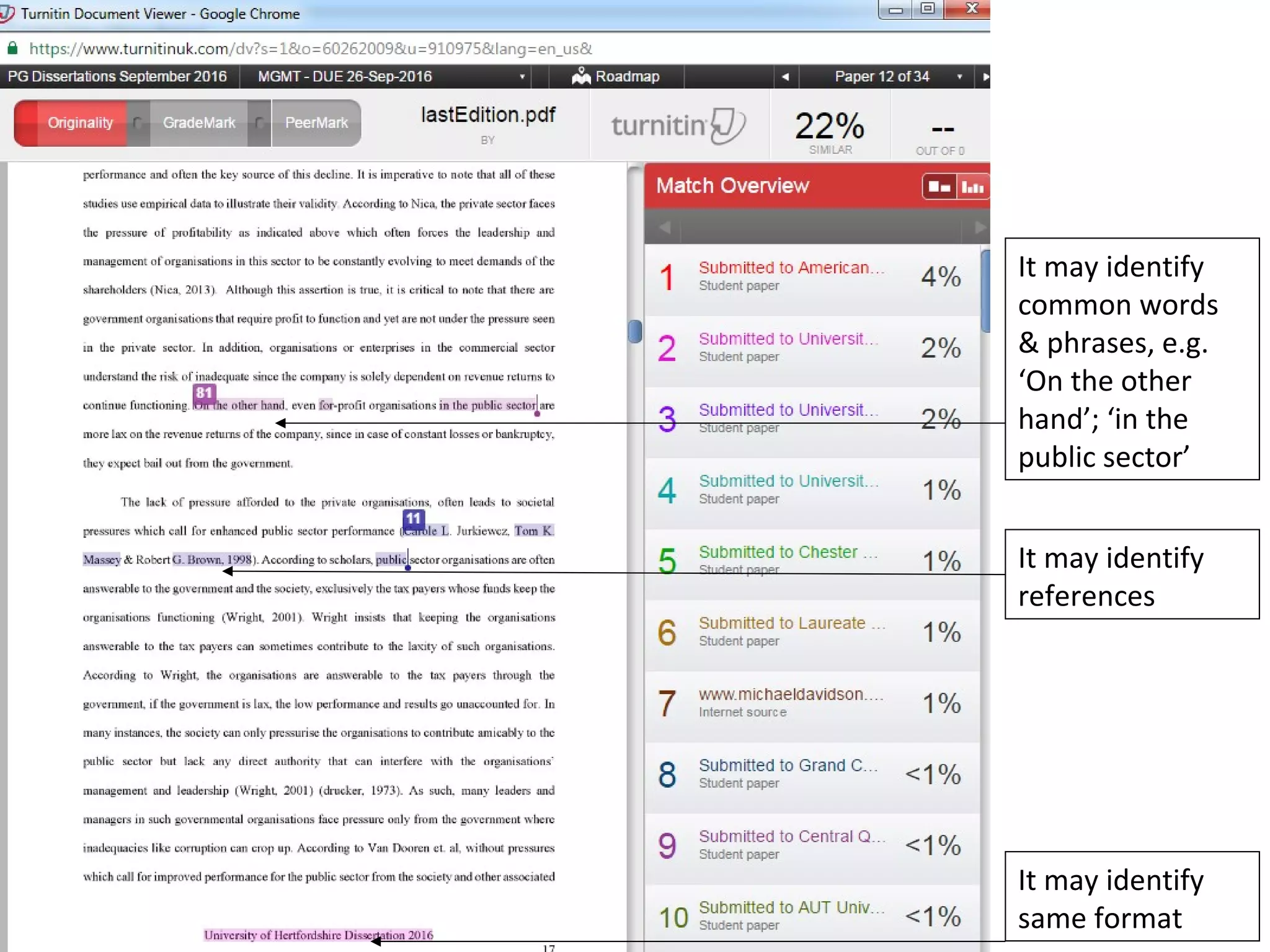 How to interpret turnitin reports | PPT