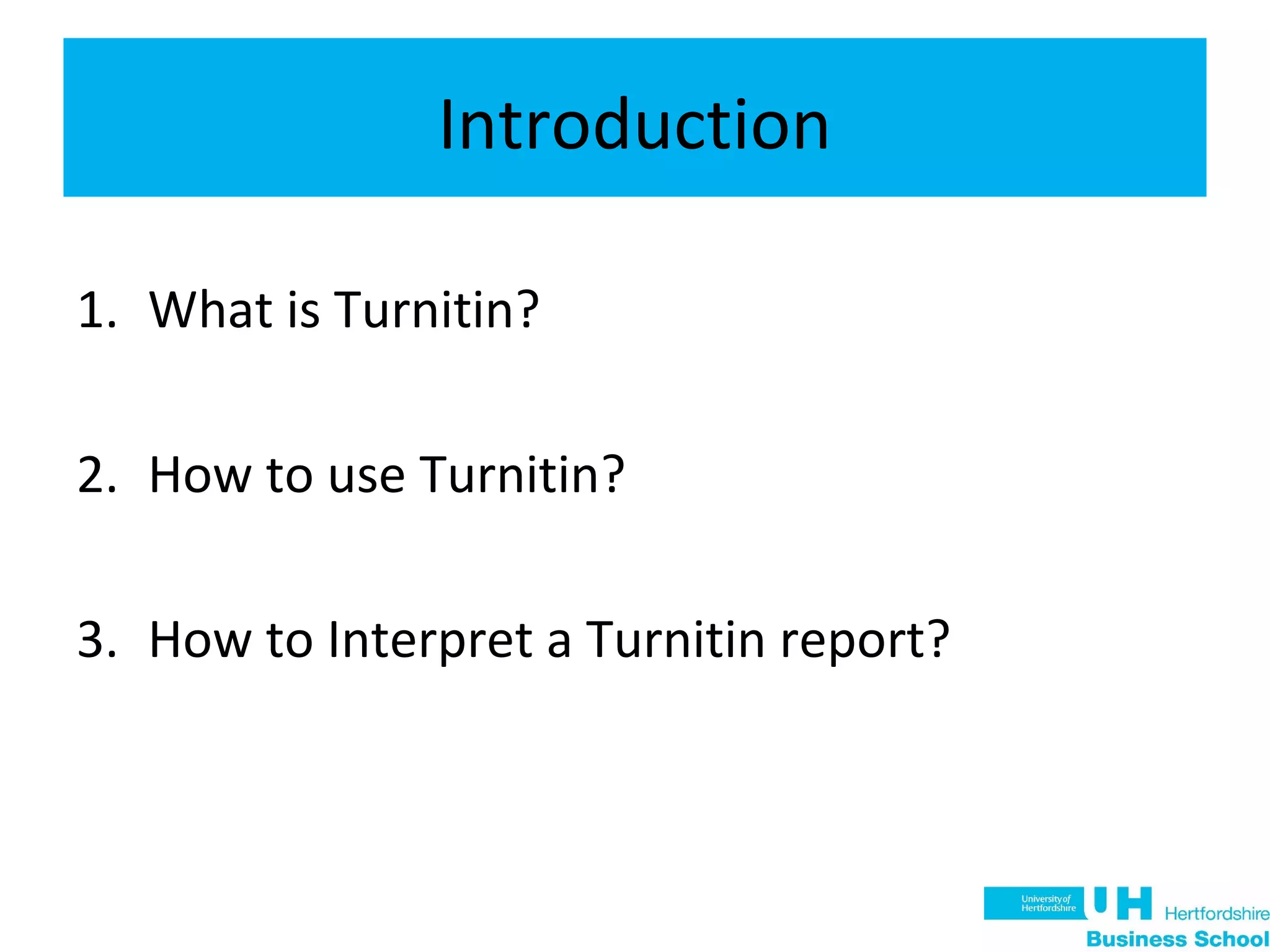 How to interpret turnitin reports | PPT