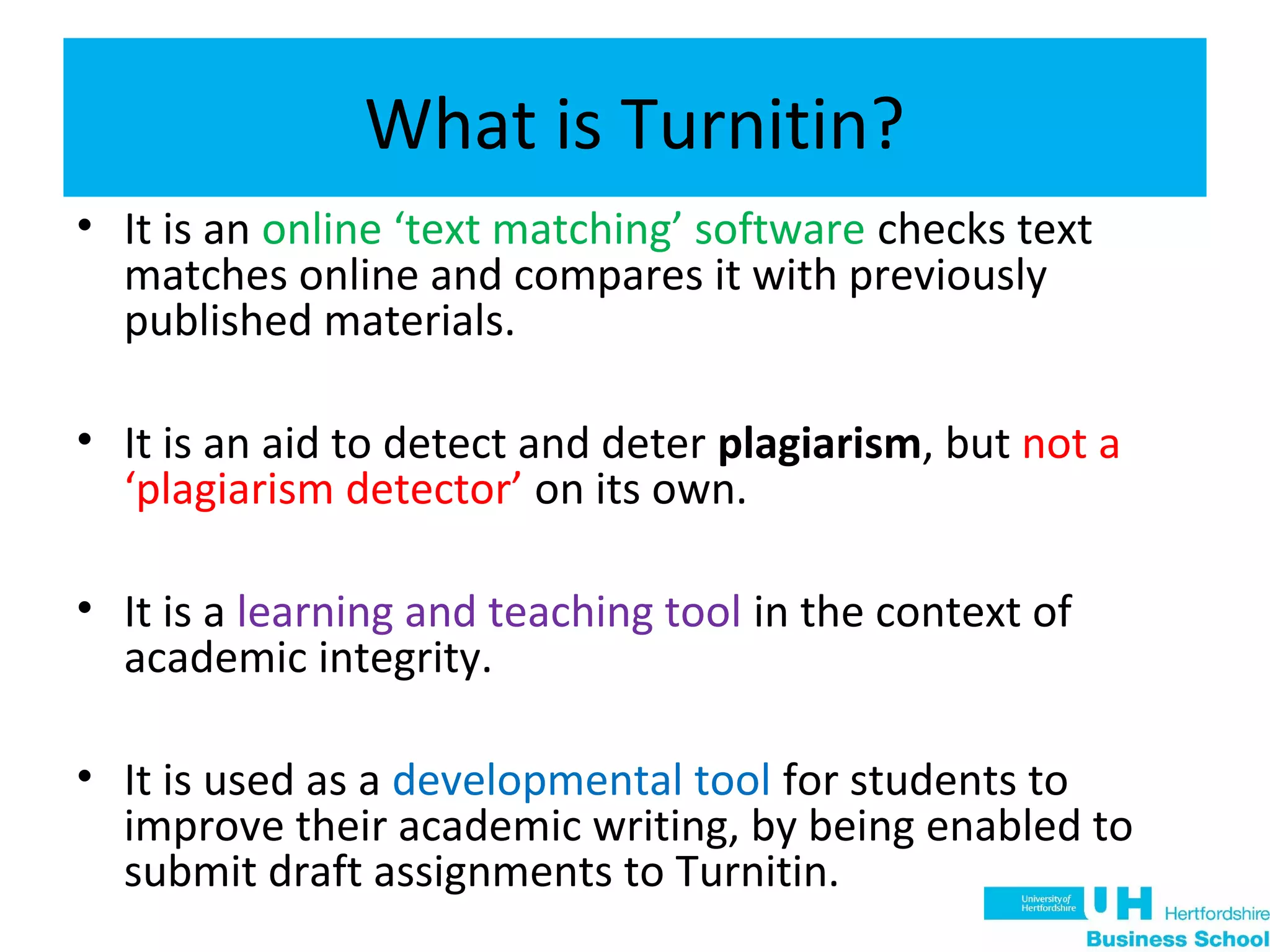 How to interpret turnitin reports | PPT