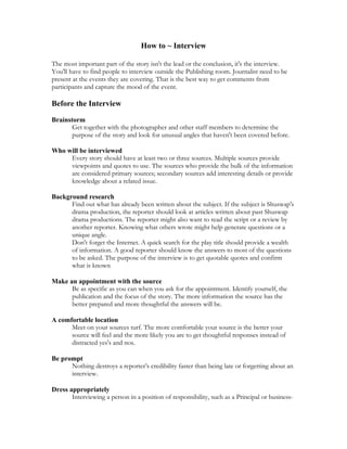 How To Interview | DOC