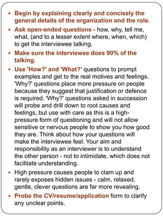 How to interview presentation | PDF