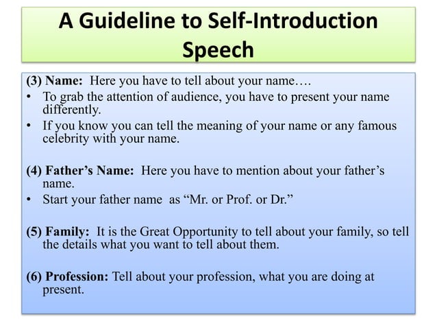 How to introduce | PPT