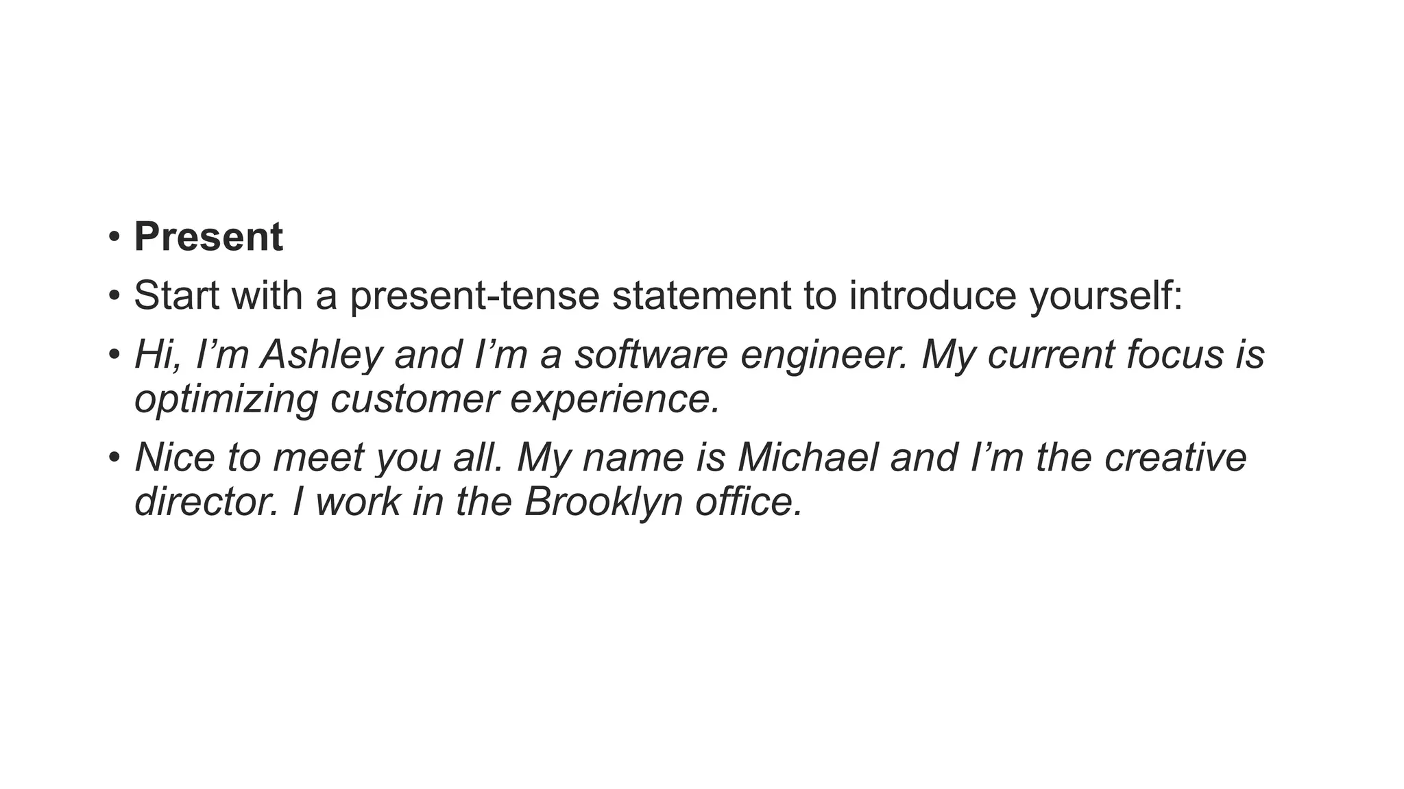 How to introduce yourself.pptx by Andrea Wojnicki | PPT