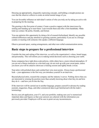 How to introduce yourself in an interview | PDF