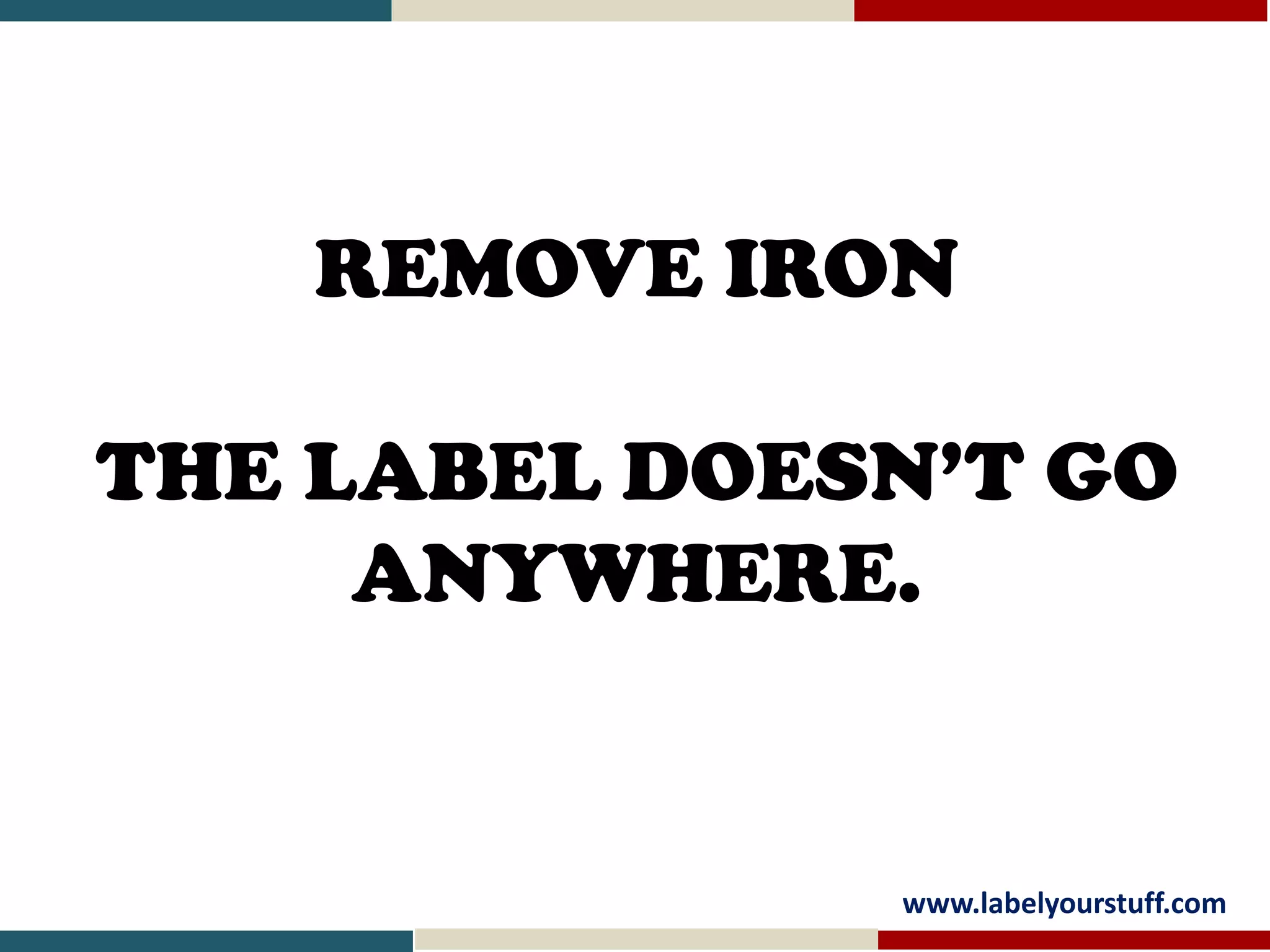 How to Iron Labels | PDF