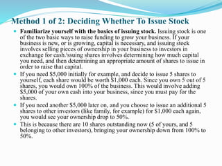 How to issue shares | PPTX