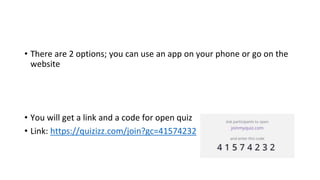 How to join a game on quizizz | PPT