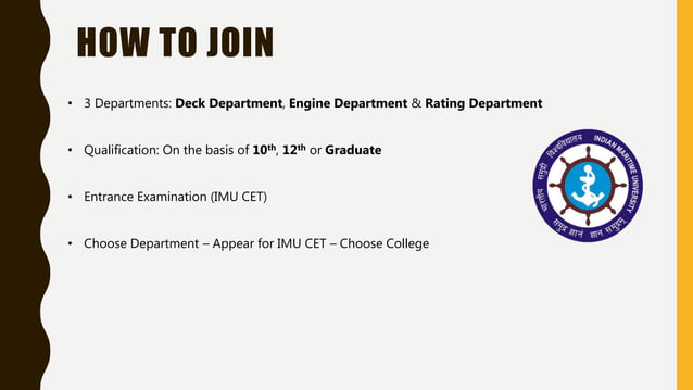 How to join Merchant Navy | PPTX | Business | Business and Finance