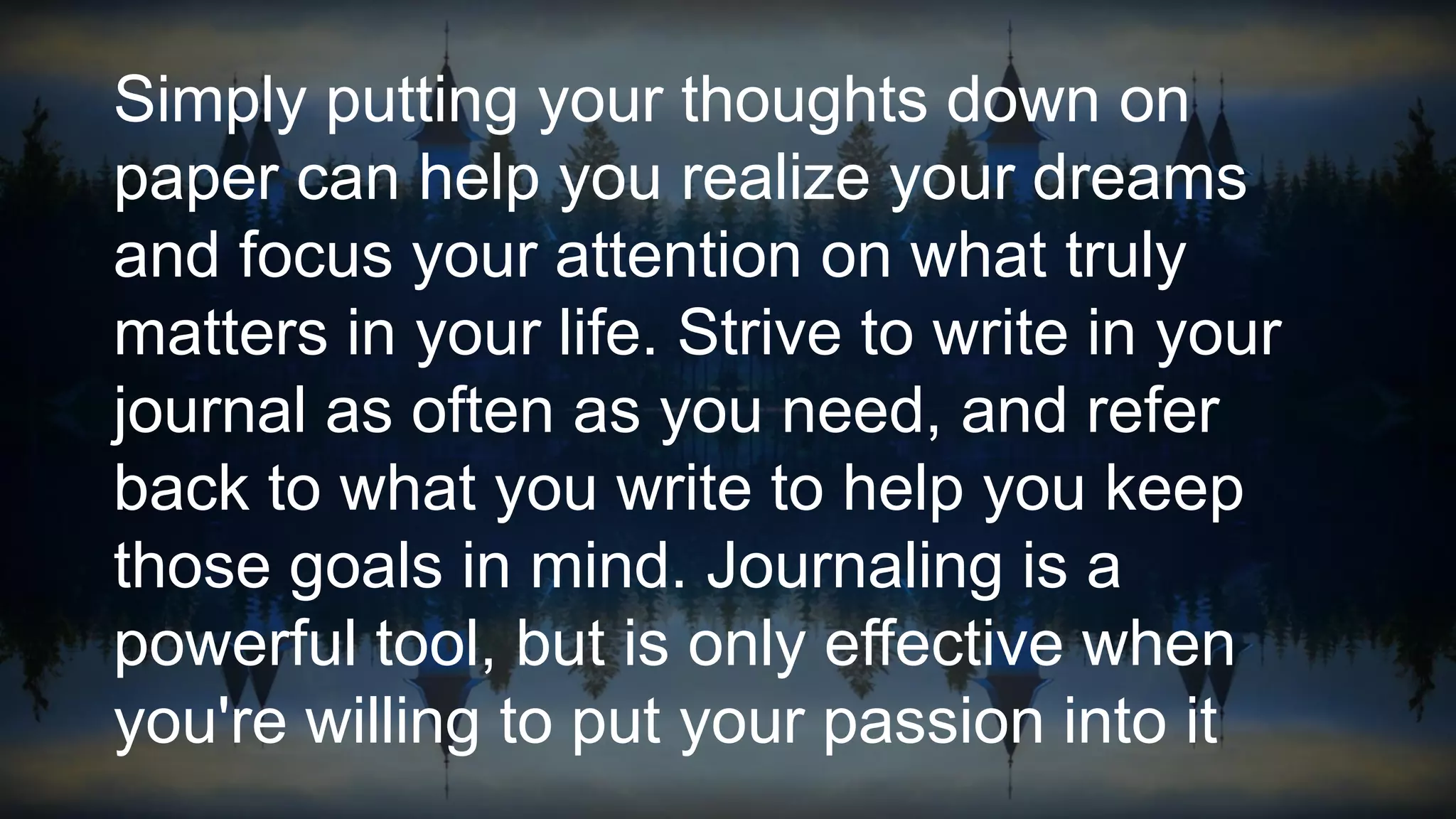 How to Use a Journal for Self Improvement | PPT