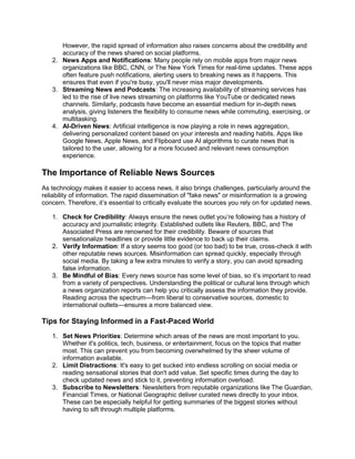 How to Keep Up with Updated News in a Fast.pdf | Free Download